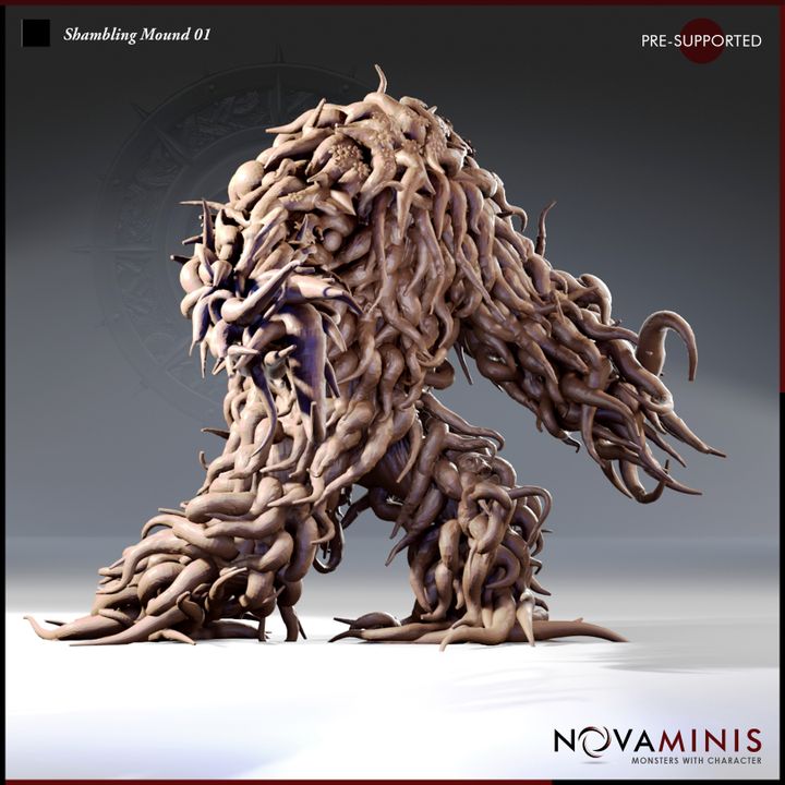 3D Printable Shambling Mound 01 by NovaMinis